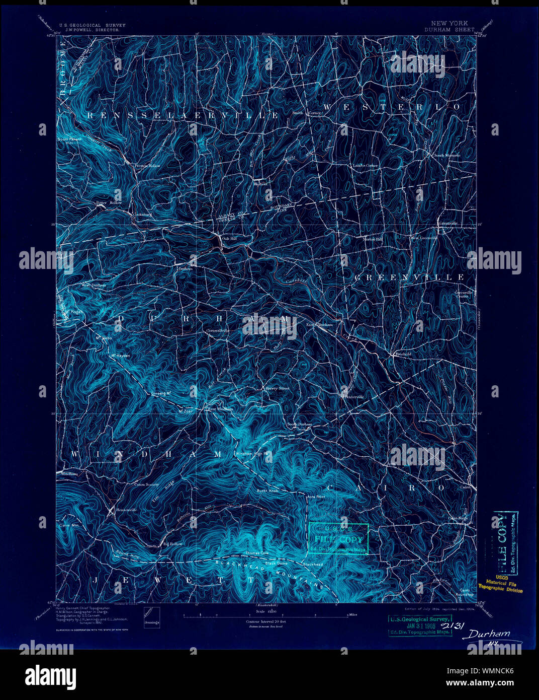 Map of durham new york hi-res stock photography and images - Alamy