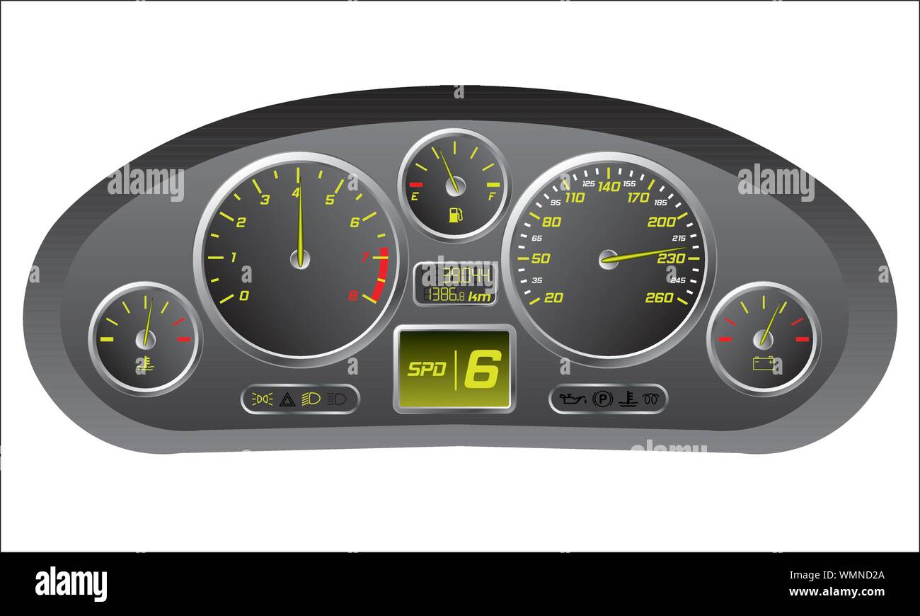 Metal dashboard Stock Vector Images - Alamy