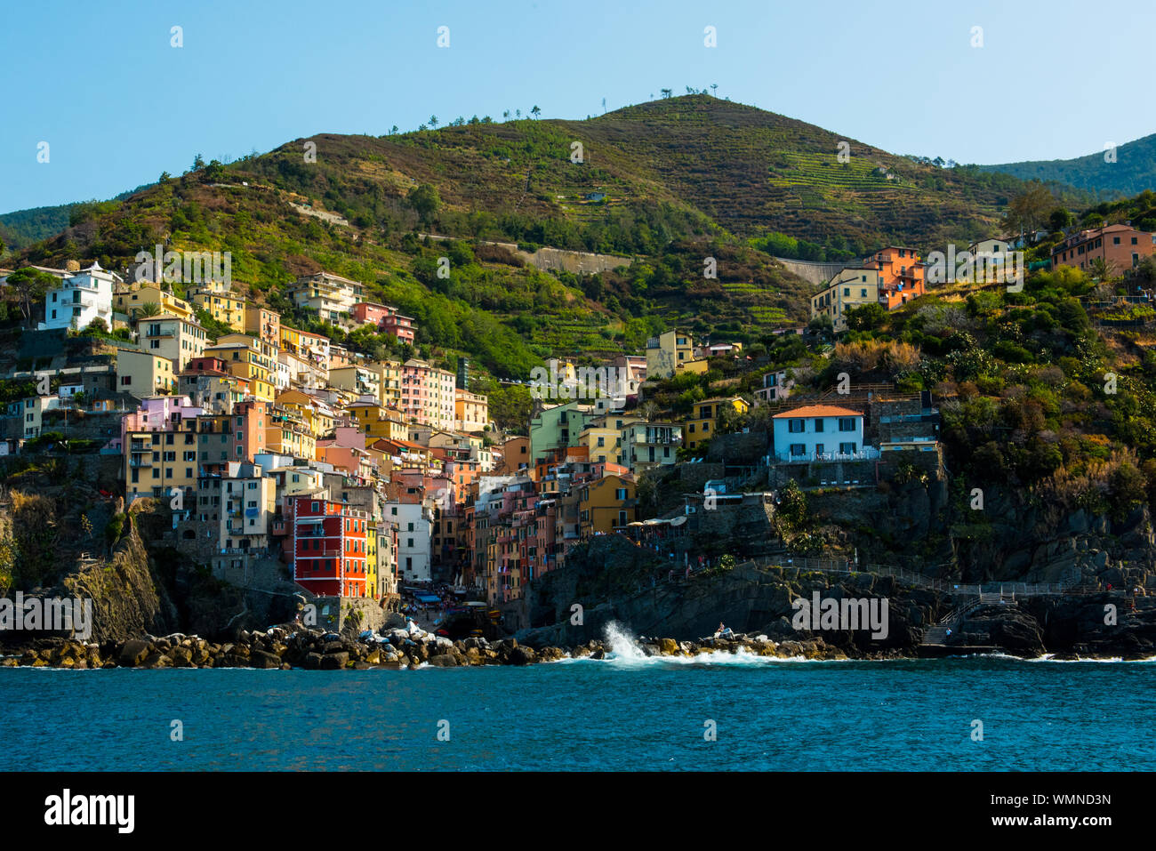 Aerial View Of City At Waterfront Stock Photo - Alamy