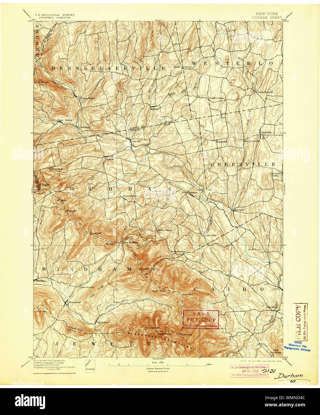 Map of durham new york hi-res stock photography and images - Alamy