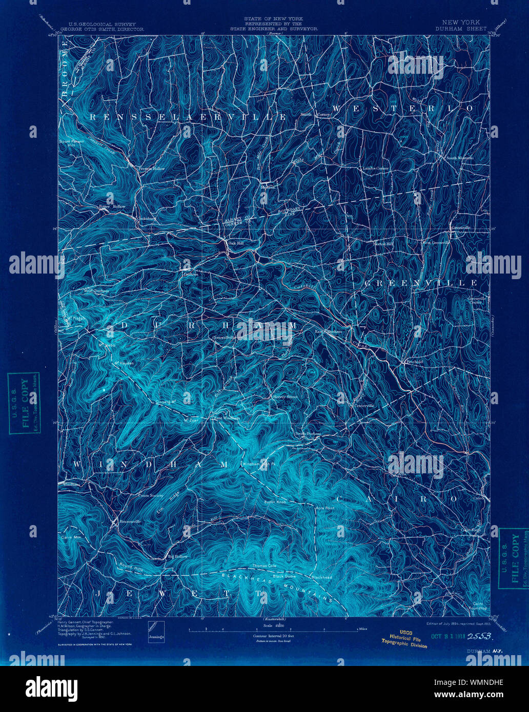 Map of durham new york hi-res stock photography and images - Alamy