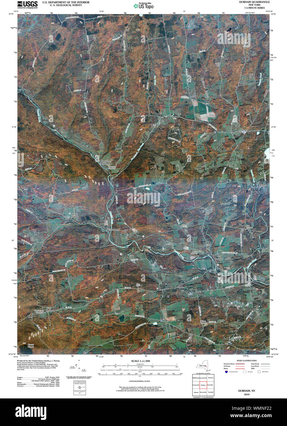Map of durham new york hi-res stock photography and images - Alamy