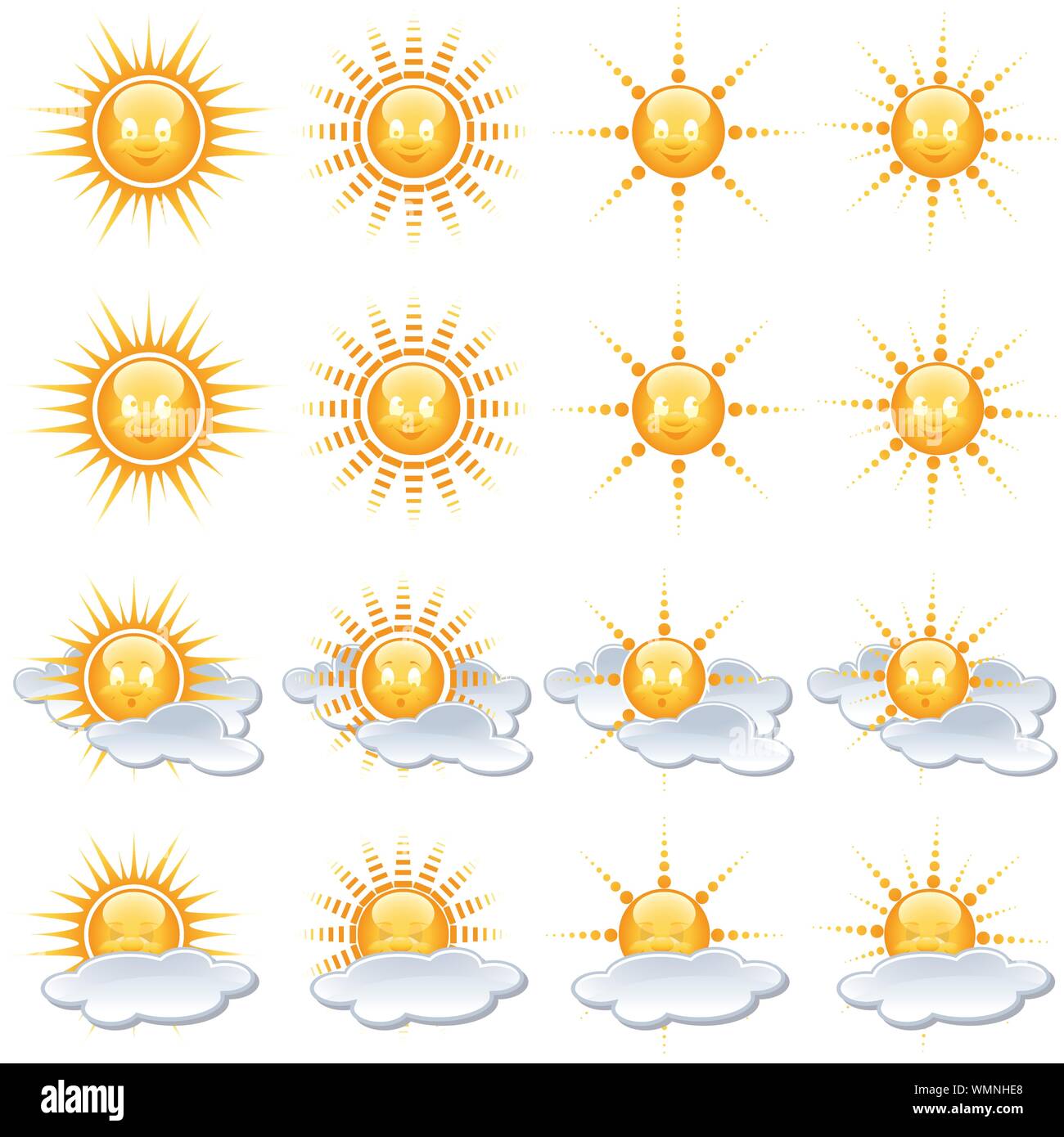 Sun Icons Collection Stock Vector Image & Art - Alamy