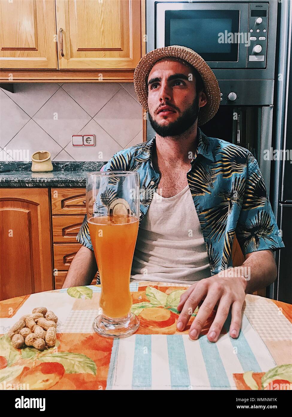 Man straw drink hi-res stock photography and images - Alamy