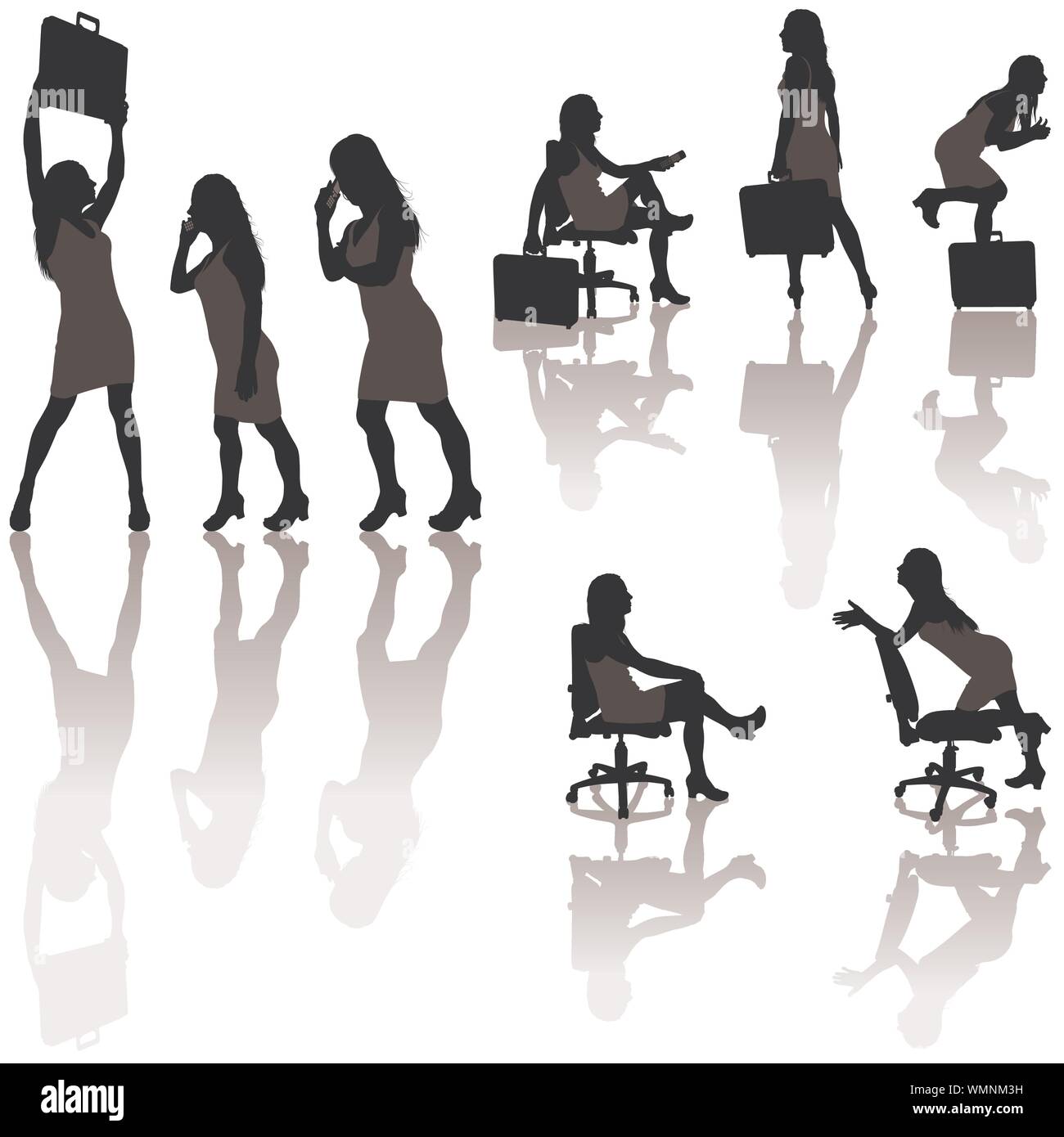 Business Woman Silhouettes Stock Vector Image & Art - Alamy