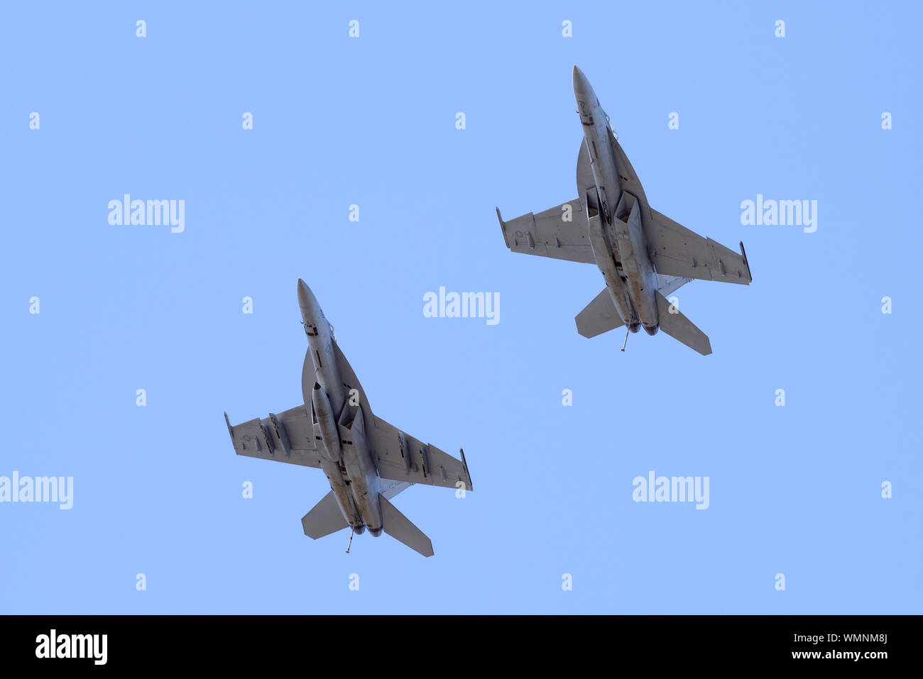 Image of two F-18 jets fly over during the fourth LA Fleet Week Stock ...