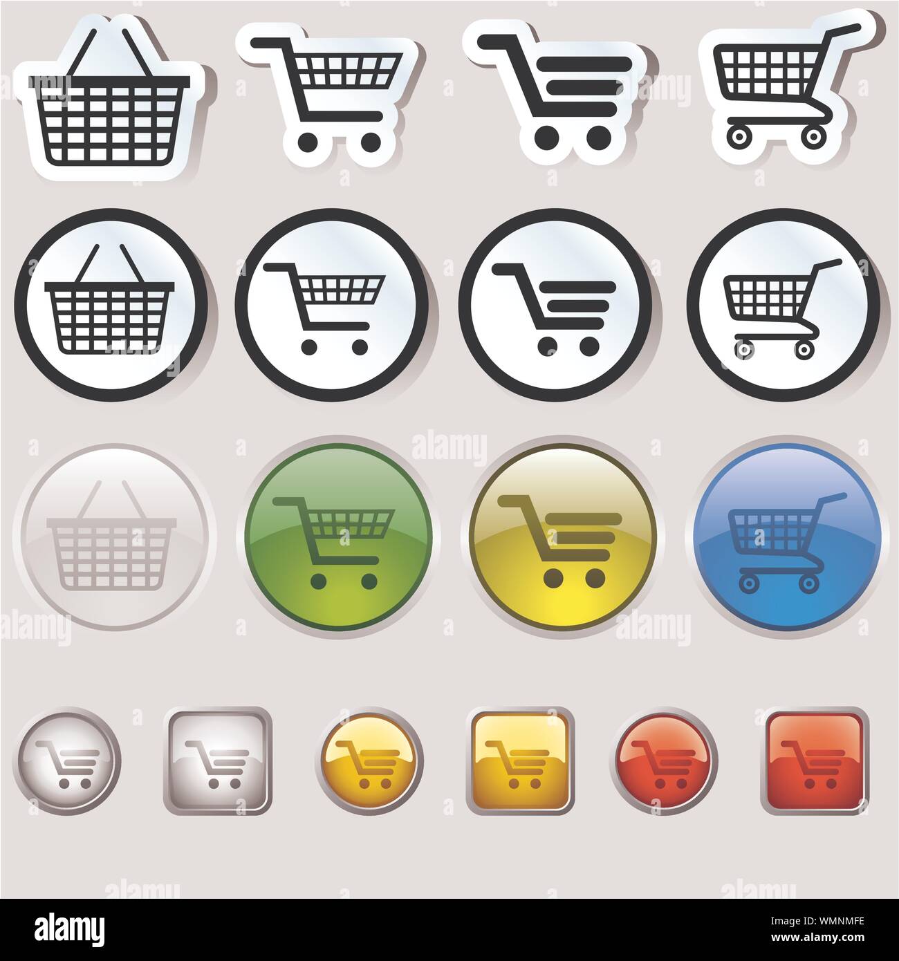 Shopping Cart Icons Stock Vector Image & Art - Alamy