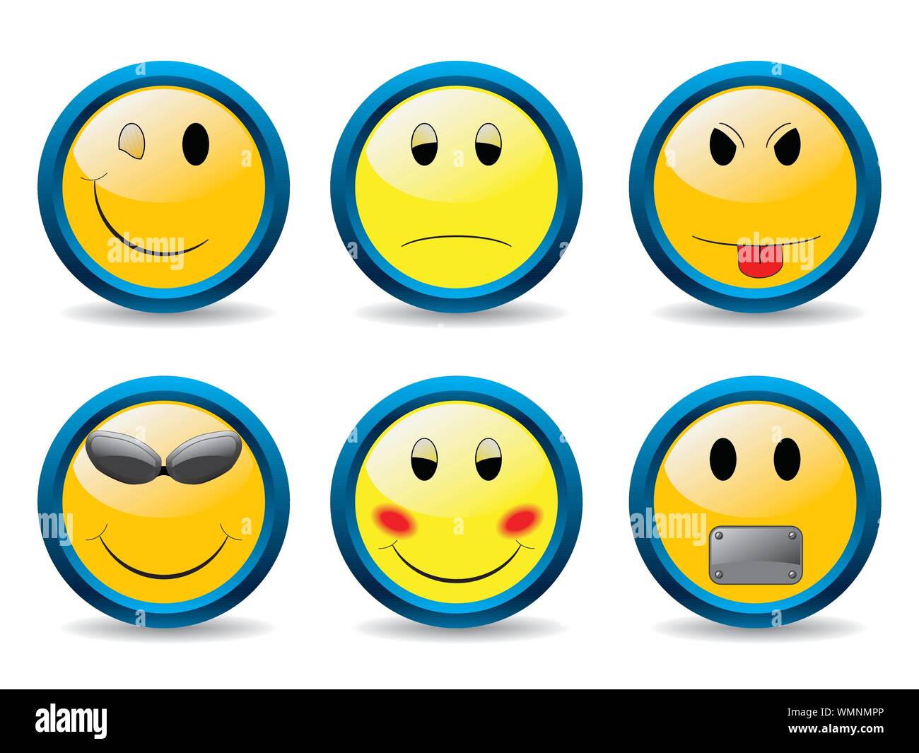 Set of smileys 2 Stock Vector Image & Art - Alamy