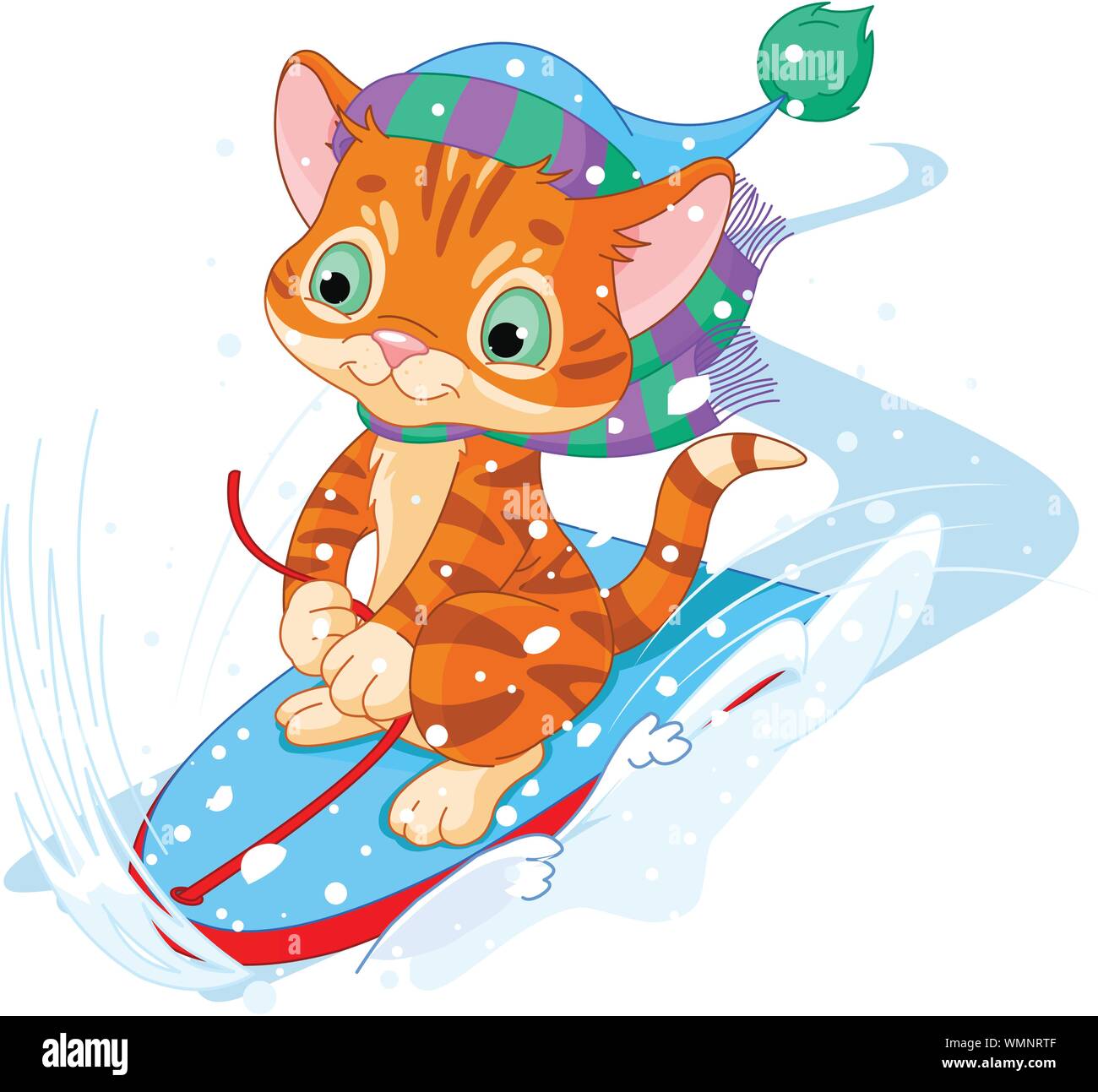 Fast sledding Stock Vector Images - Alamy