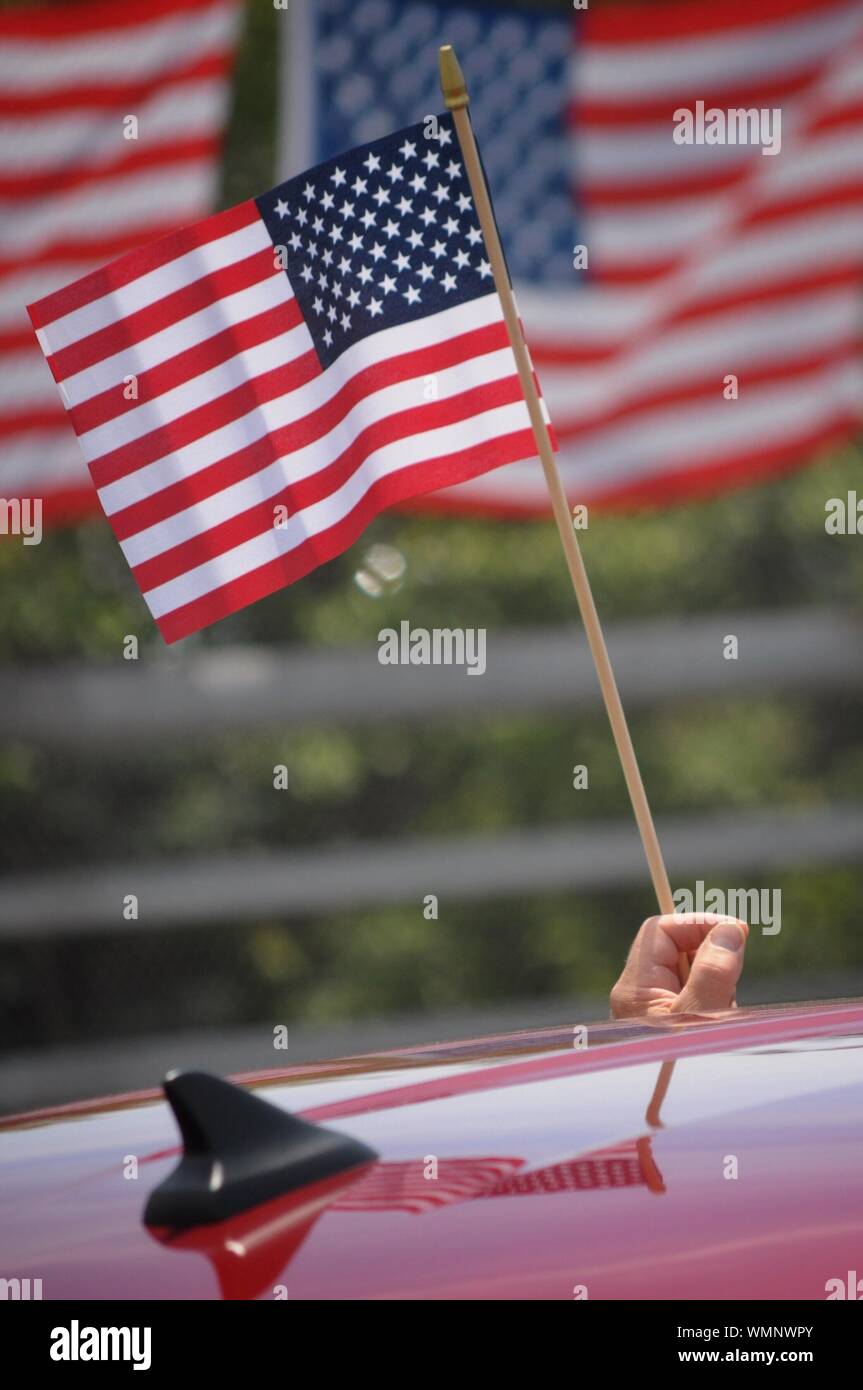 American flag hand hi-res stock photography and images - Alamy