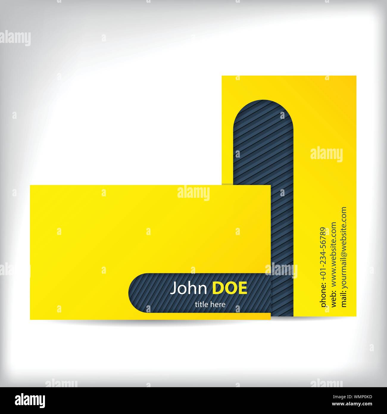 Simple yellow business card design Stock Vector Image & Art - Alamy