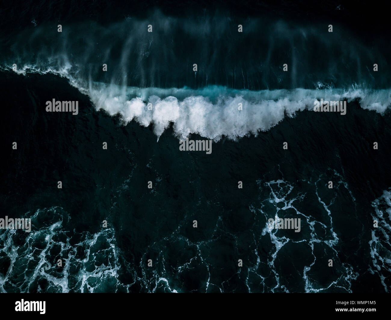 Aerial View Of Sea Waves Stock Photo - Alamy