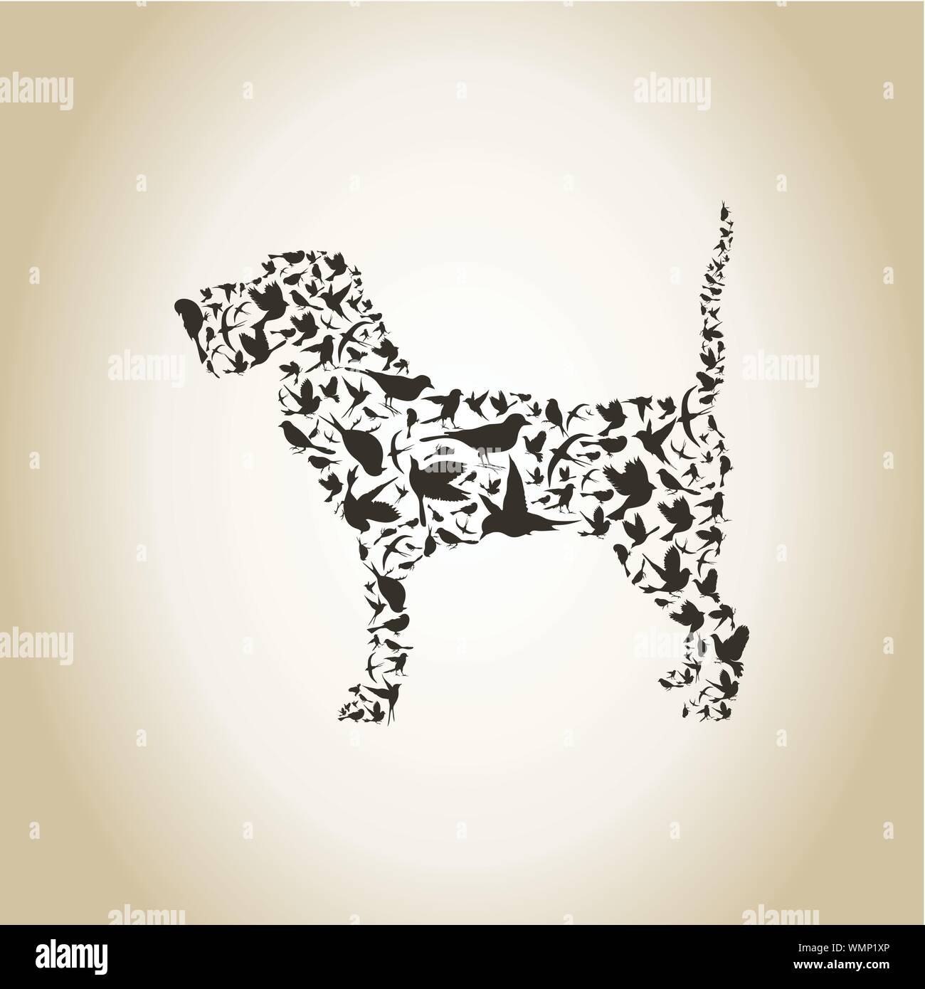 Dog a bird Stock Vector Image & Art - Alamy