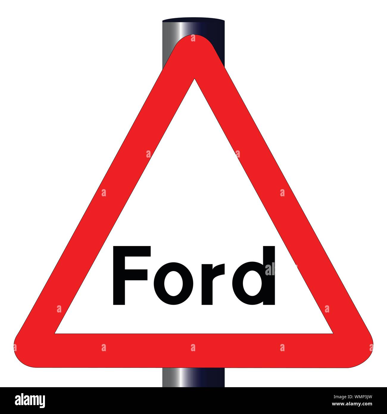 Triangular Flood Warning Sign High Resolution Stock Photography and ...