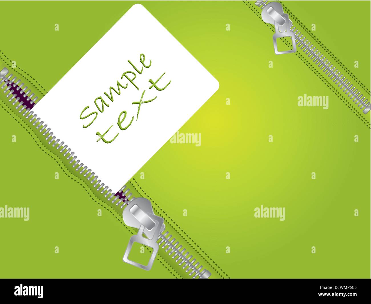 Zippers in green Stock Vector Image & Art - Alamy