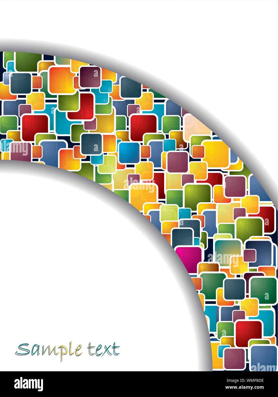 Blue wave letterhead template circle hi-res stock photography and ...