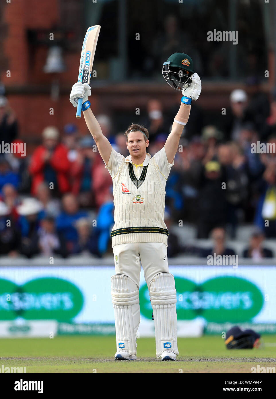 Australia's Steve Smith celebrates reaching 200 runs during day two of ...