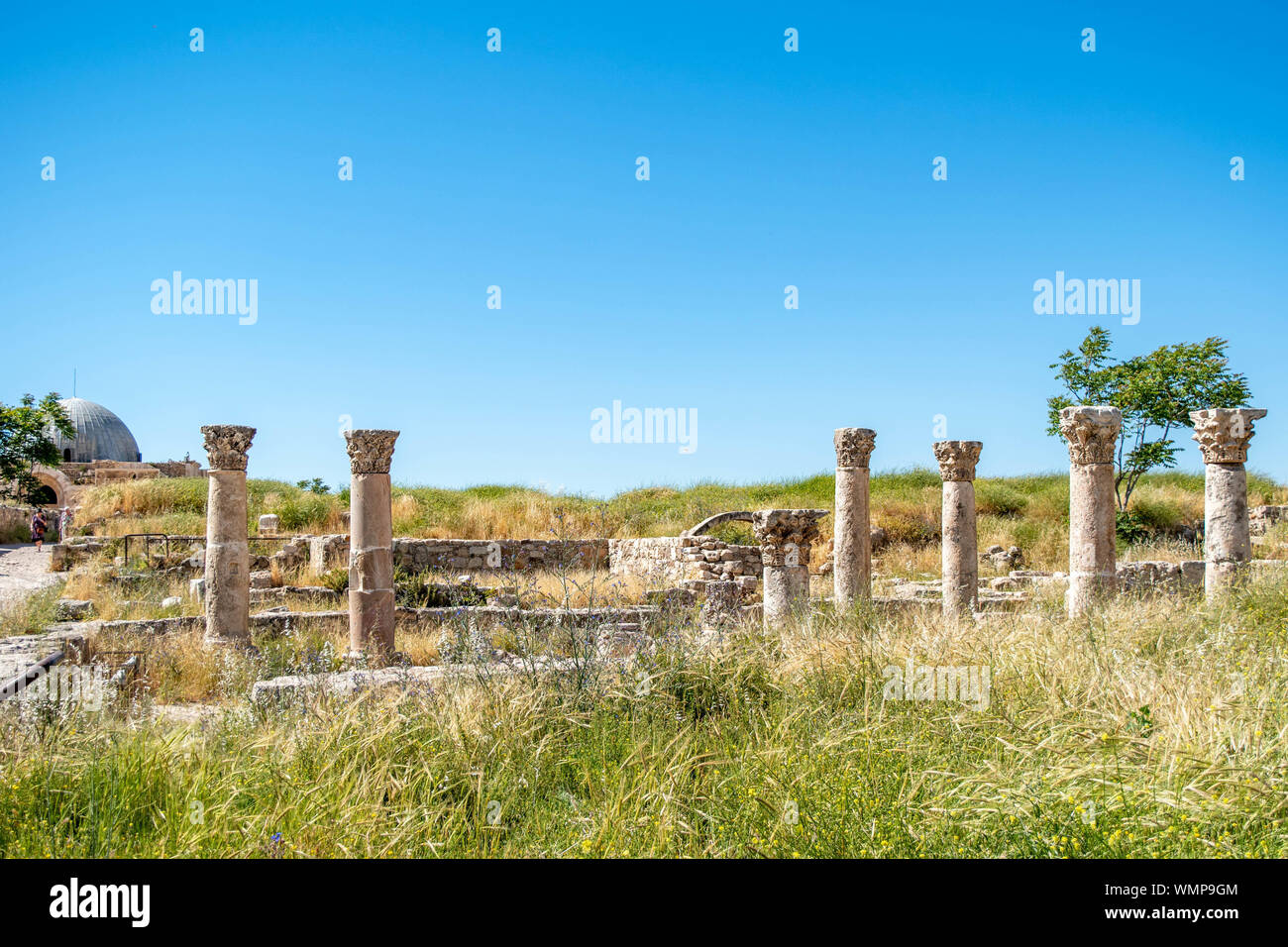 Ruins of ancient civilizations at the Amman Citadel in Amman, Jordan ...