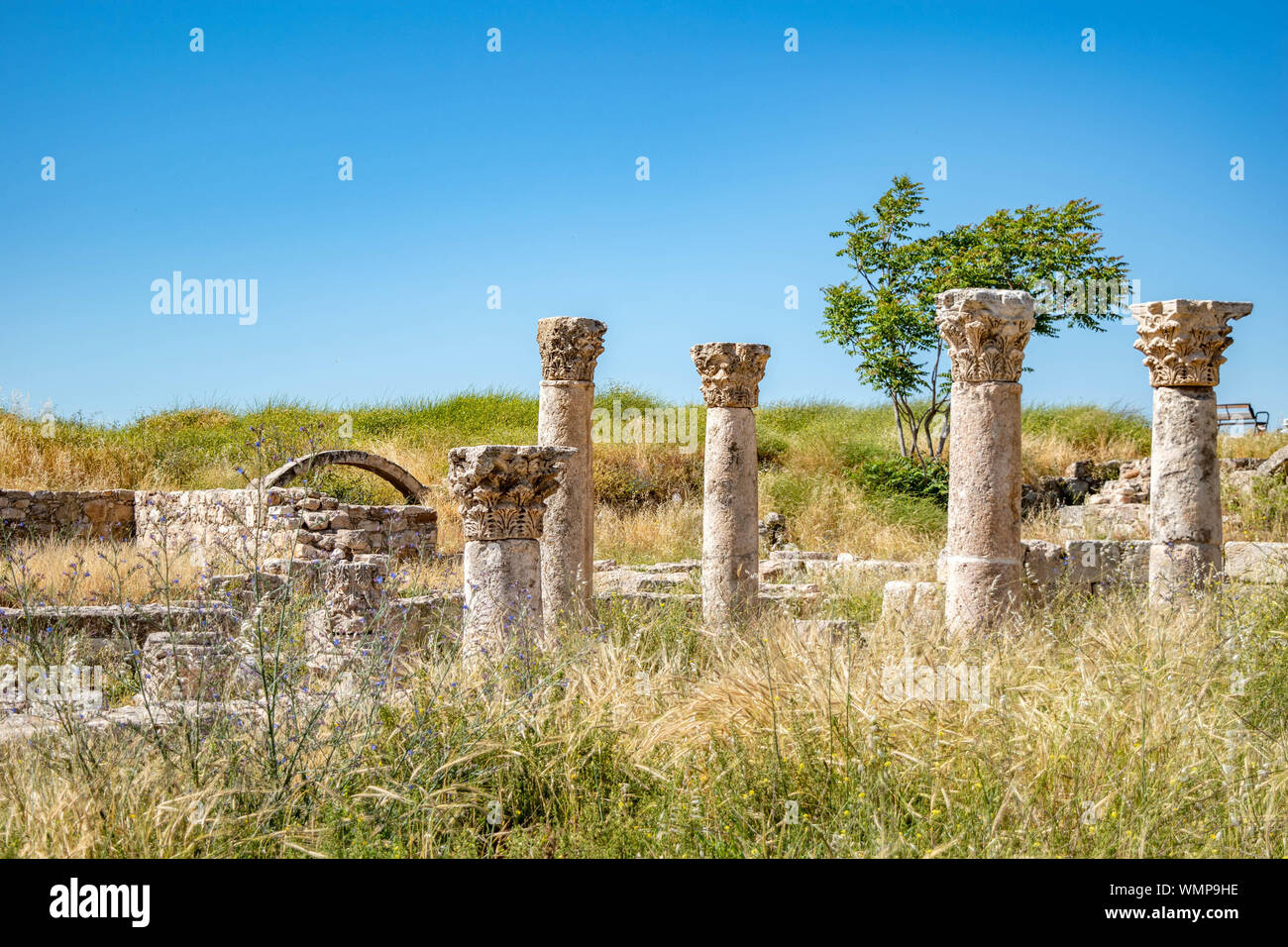 Ruins of ancient civilizations at the Amman Citadel in Amman, Jordan ...