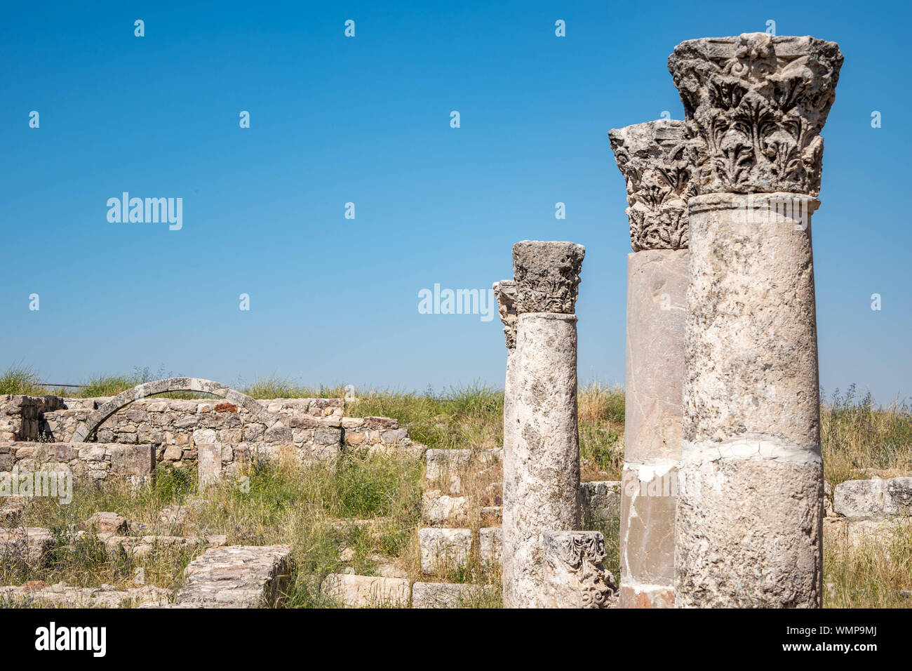 Ruins of ancient civilizations at the Amman Citadel in Amman, Jordan ...
