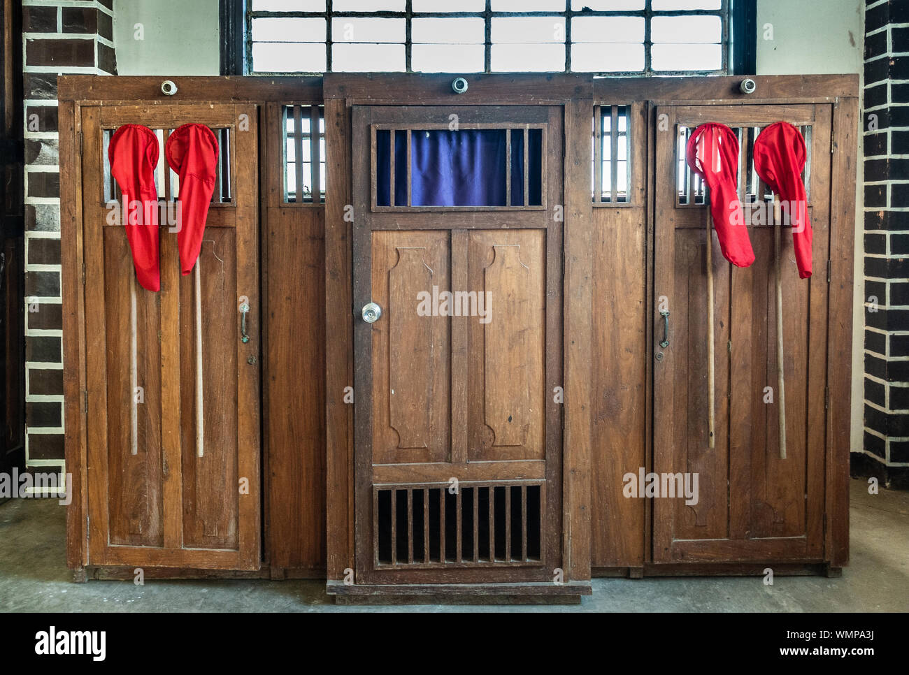 Puerto Princesa, Palawan, Philippines - March 3, 2019: Brown wooden ...
