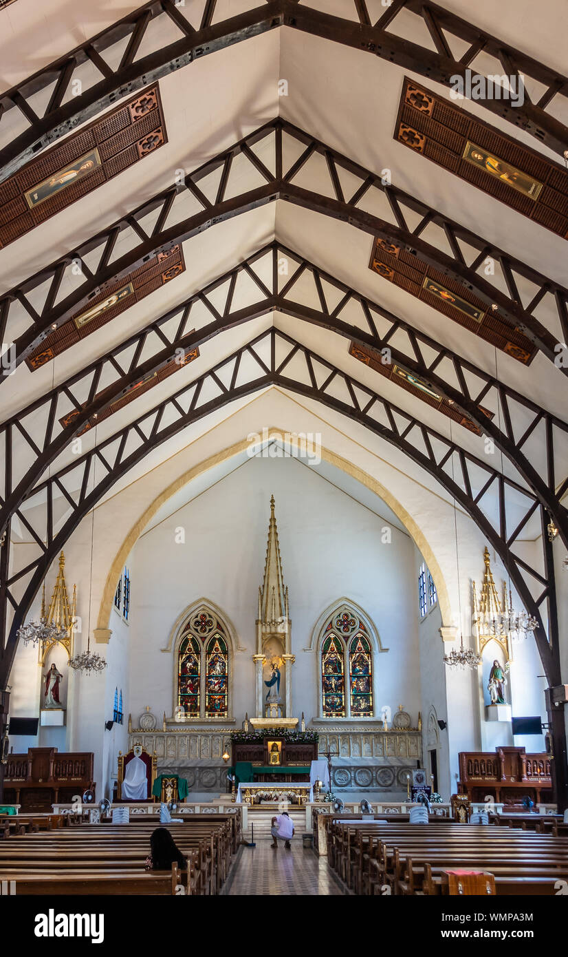 Puerto Princesa, Palawan, Philippines - March 3, 2019: Ceiling, Nave ...