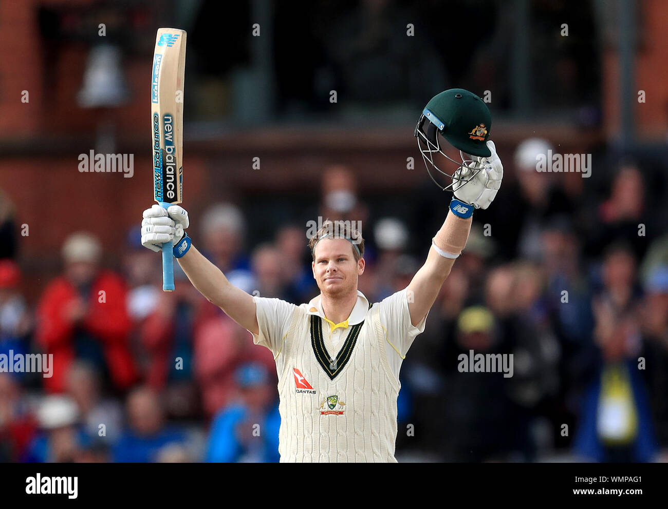 Australias steve smith celebrates reaching 200 hi-res stock photography ...