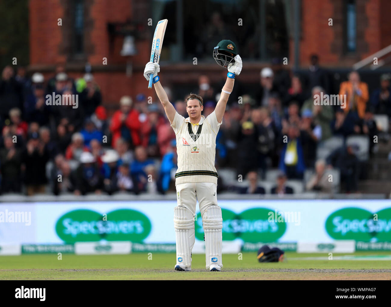 Australia's Steve Smith celebrates reaching 200 runs during day two of ...