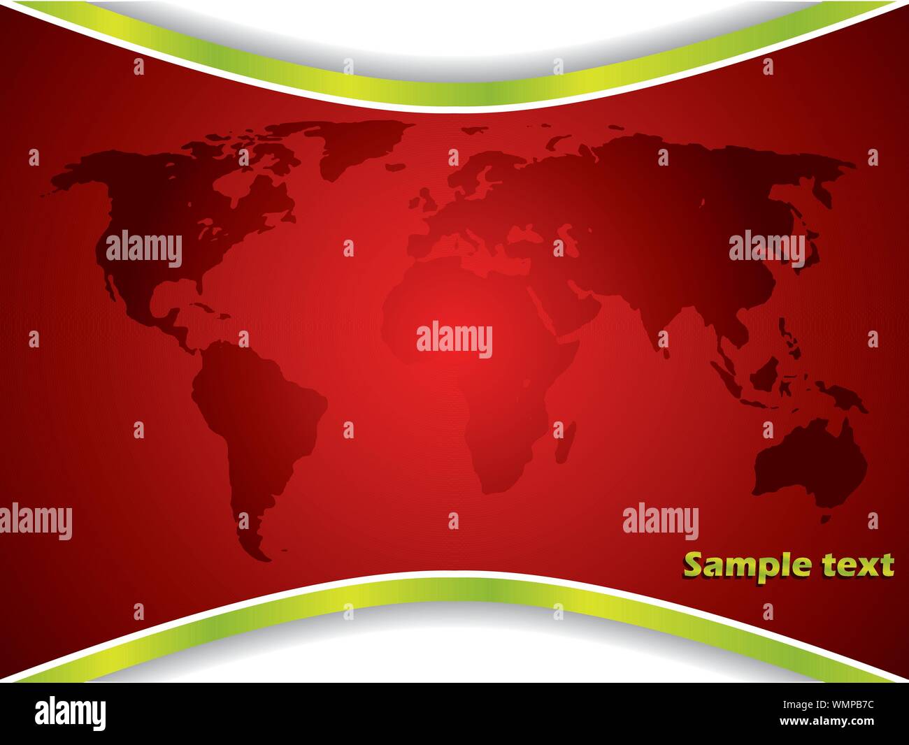 Red map backdrop with green lines Stock Vector Image & Art - Alamy