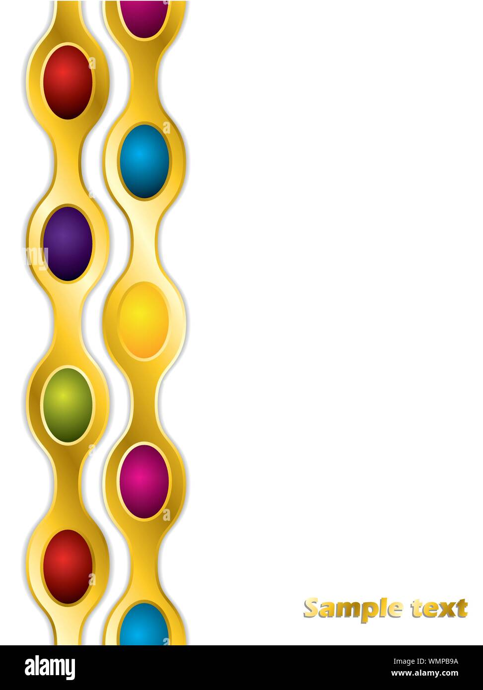 Gold trimmed color ellipses Stock Vector Image & Art - Alamy