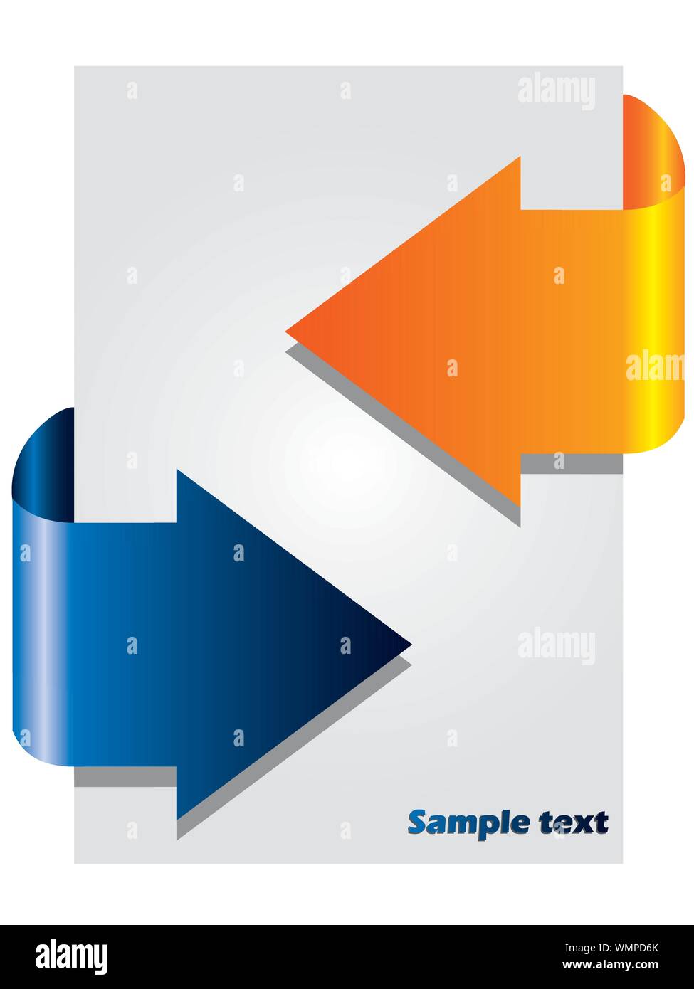 Arrow brochure with two colors Stock Vector Image & Art - Alamy