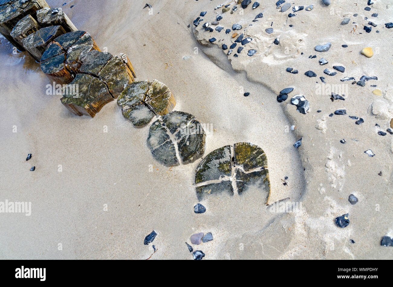 Beach groin shore protection hi-res stock photography and images - Alamy