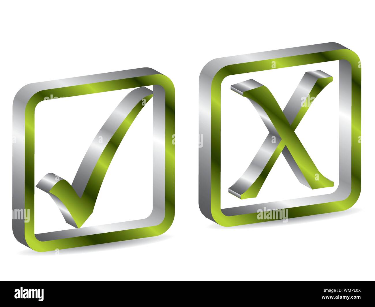3d-tick-and-cross-stock-vector-image-art-alamy