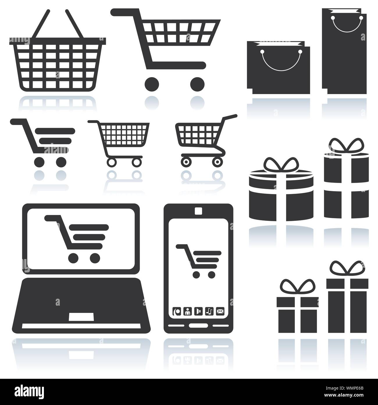 Shopping Cart Sign Stock Vector Image & Art - Alamy