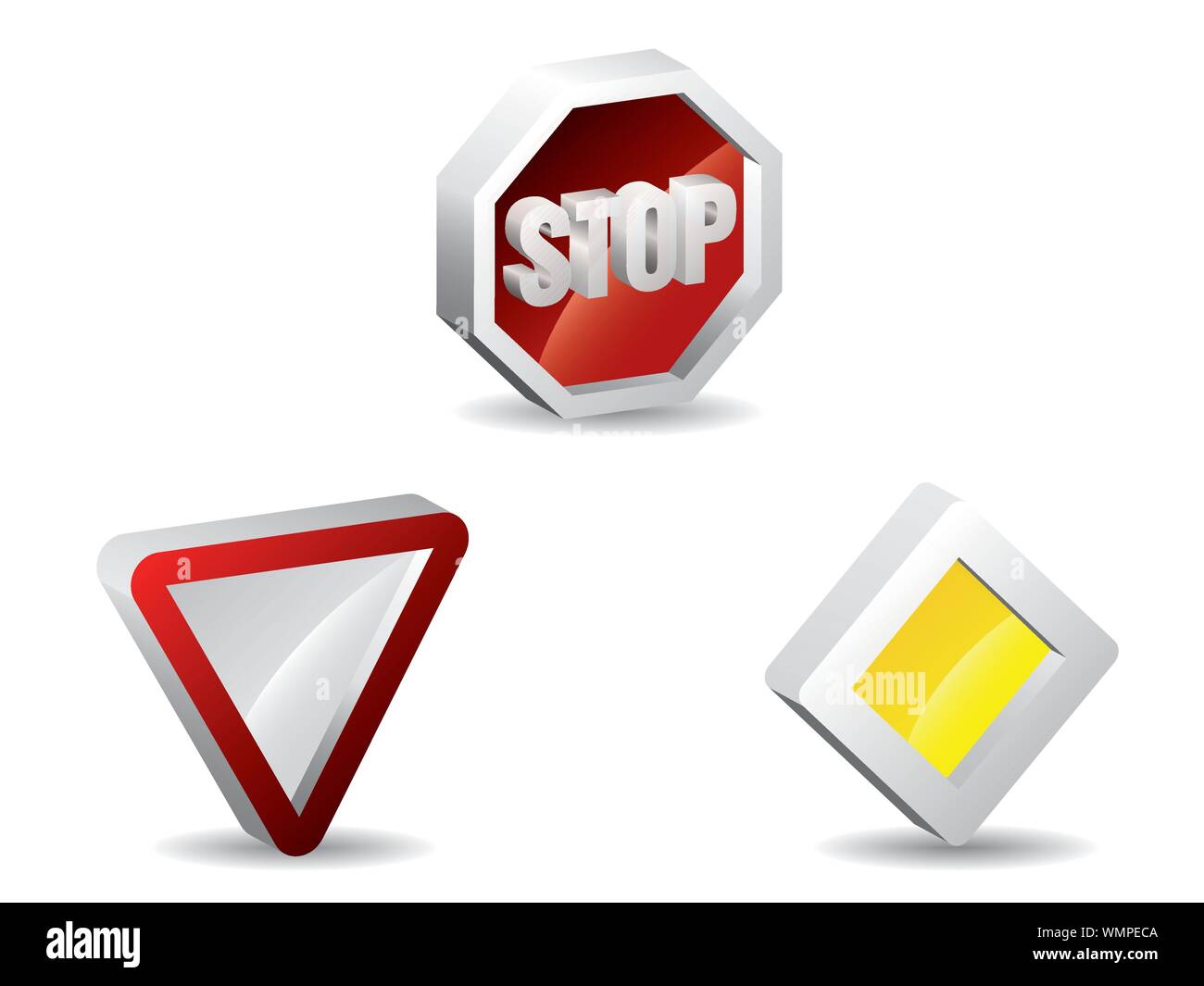 3d traffic signs Stock Vector Image & Art - Alamy
