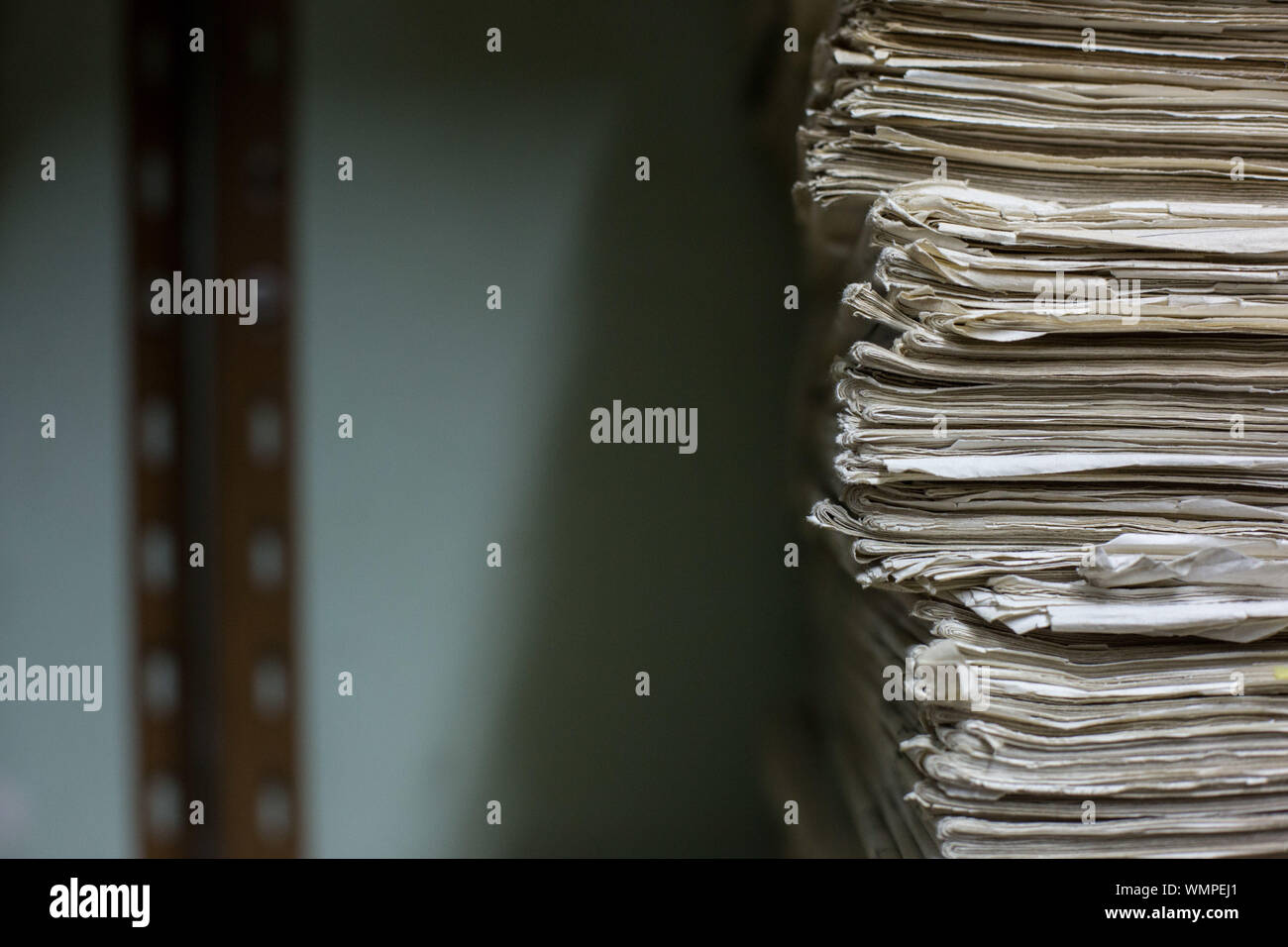 newspaper library have a lot of olds newspapers Stock Photo - Alamy