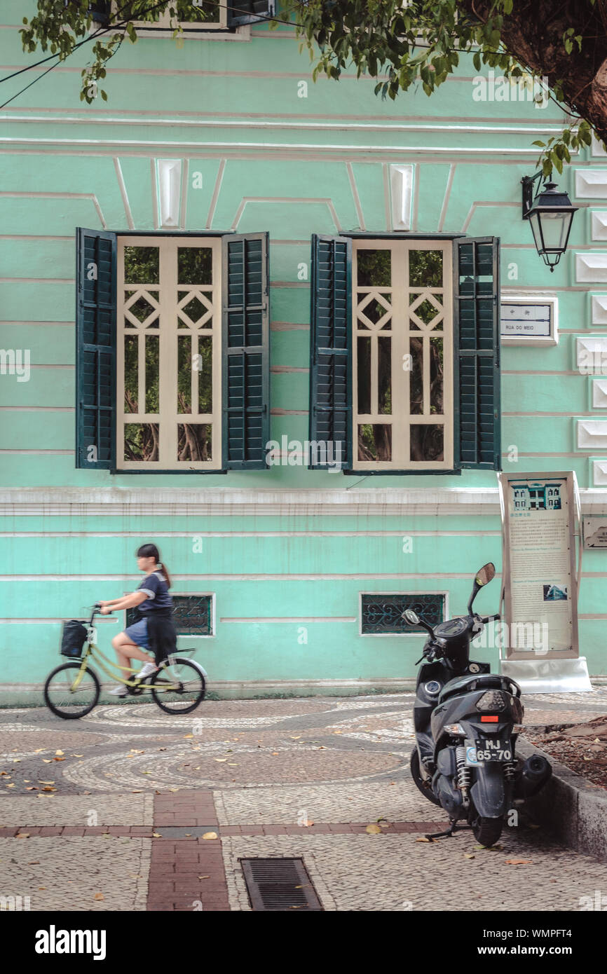 scenery and tourist attractions in Taipa Village in Macau, China Stock ...