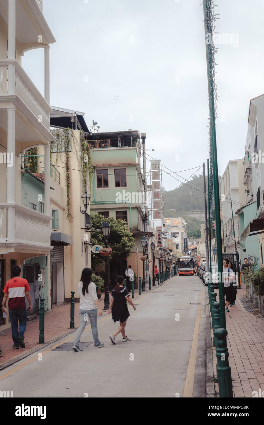 scenery and tourist attractions in Taipa Village in Macau, China Stock ...