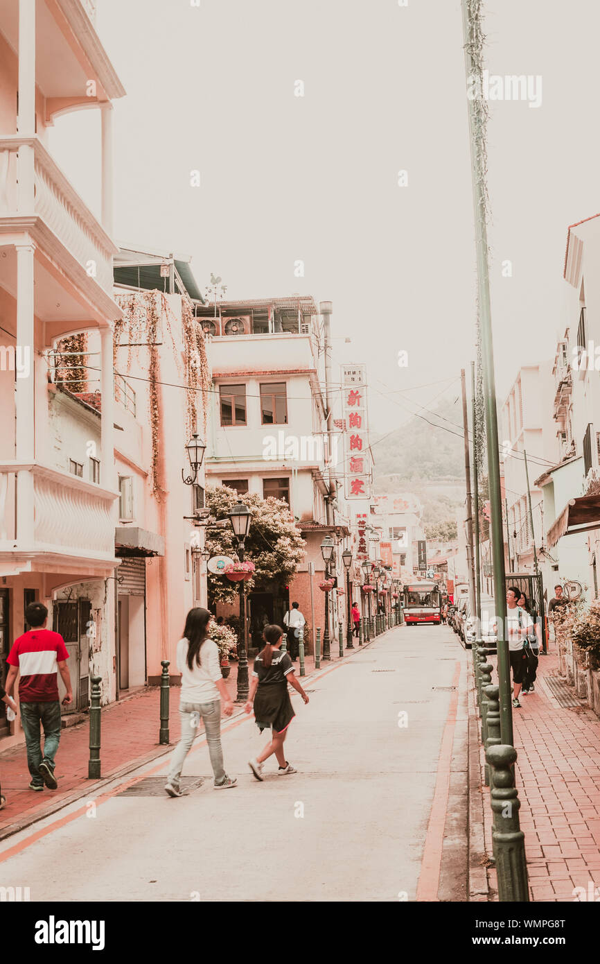 scenery and tourist attractions from Taipa Village in Macau, China ...