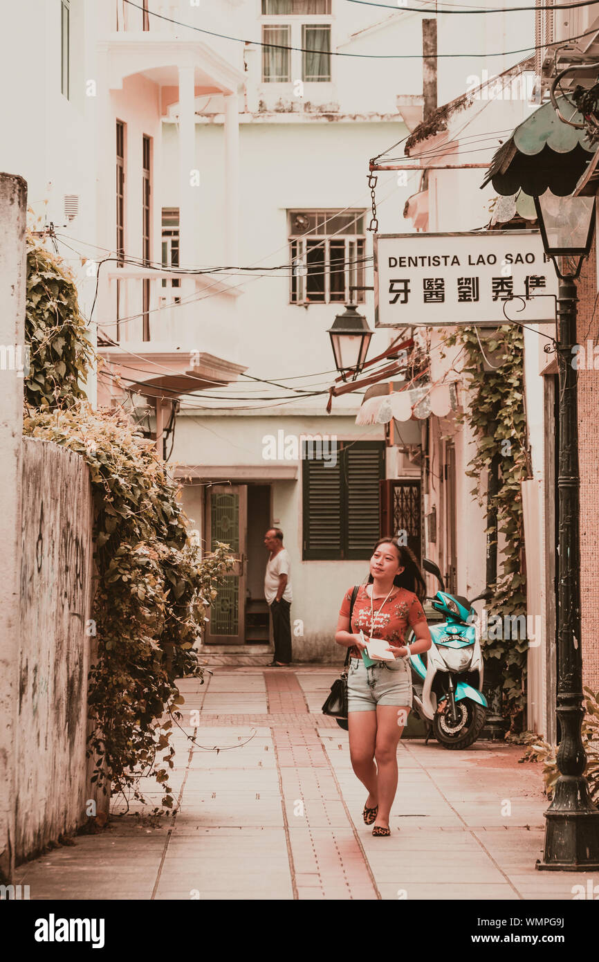 scenery and tourist attractions from Taipa Village in Macau, China ...