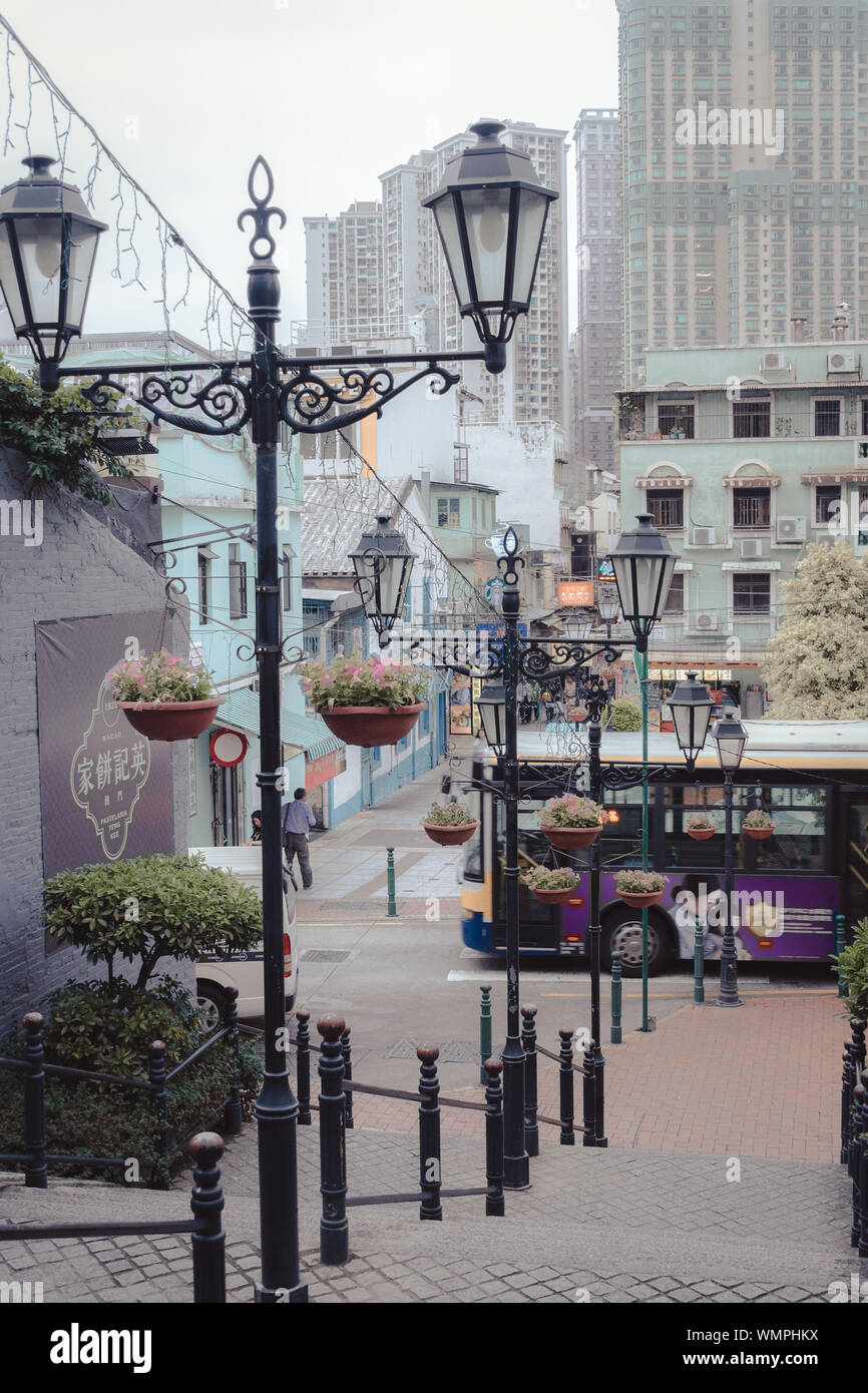 scenery and tourist attractions in Taipa Village in Macau, China Stock ...
