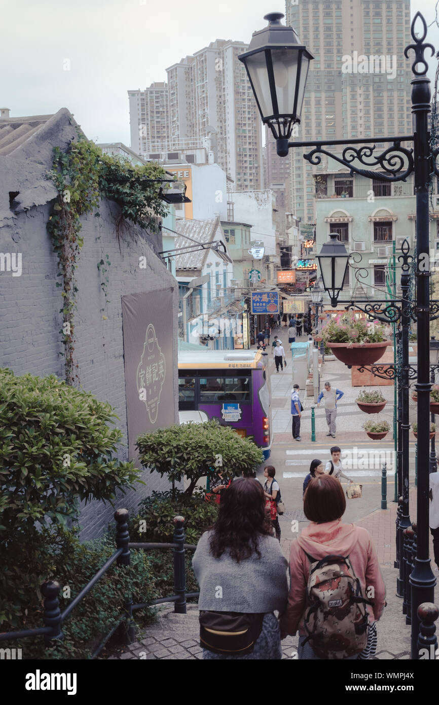 scenery and tourist attractions in Taipa Village in Macau, China Stock ...