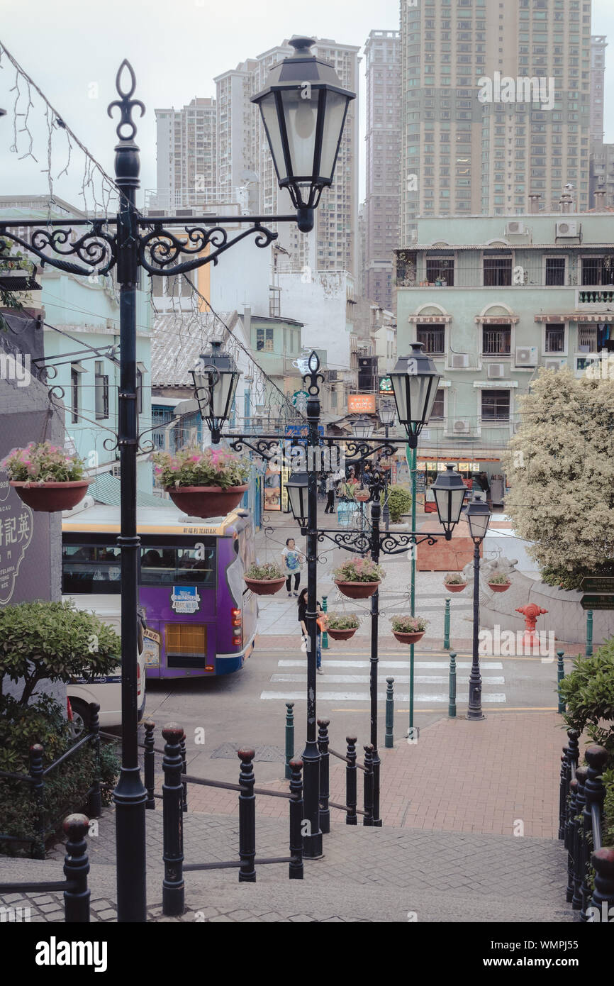 scenery and tourist attractions in Taipa Village in Macau, China Stock ...