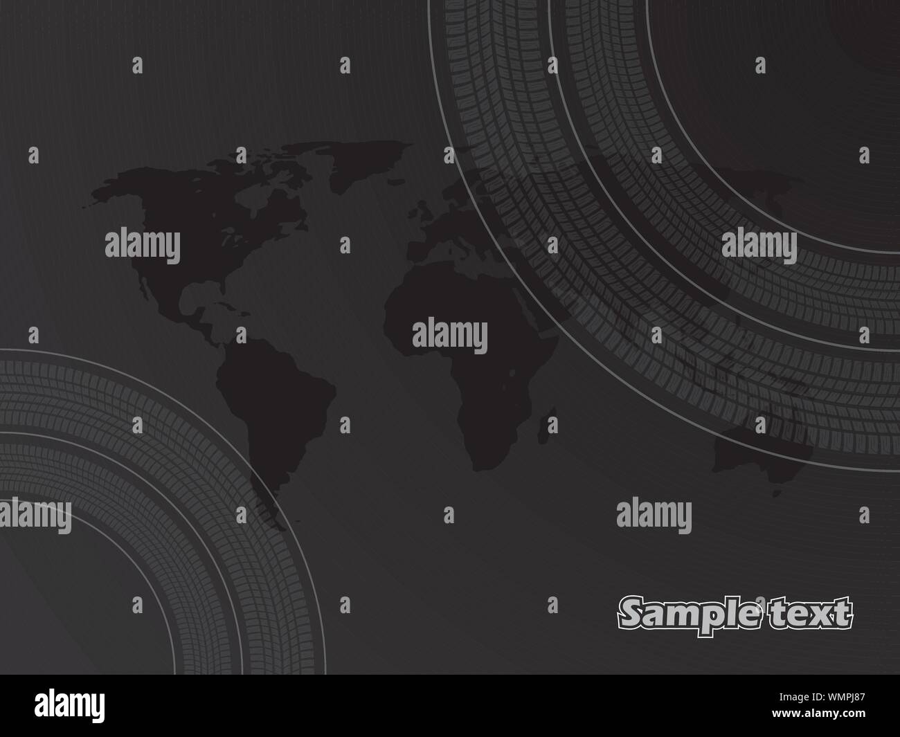 Dark map with tire silhouette Stock Vector Image & Art - Alamy