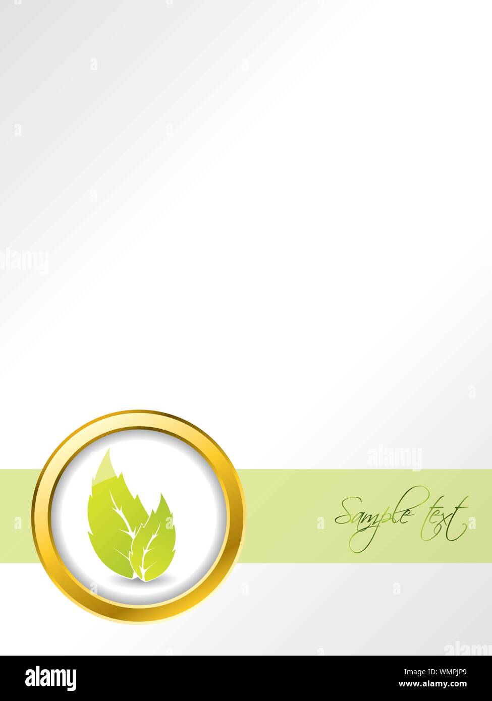 Leaf brochure design with golden ring Stock Vector Image & Art - Alamy