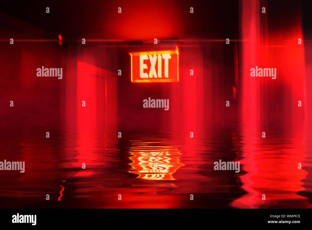 Exit sign in the tunnel hi-res stock photography and images - Alamy