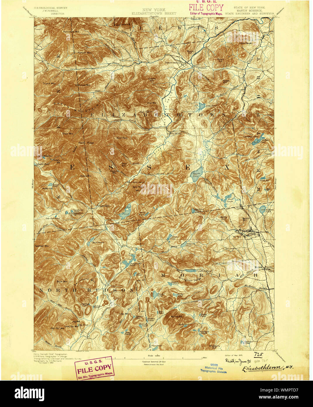Map of elizabethtown new york hi-res stock photography and images - Alamy