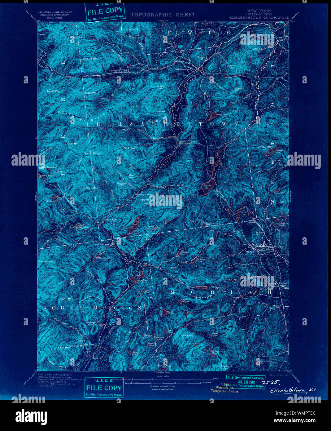 Map of elizabethtown new york hi-res stock photography and images - Alamy