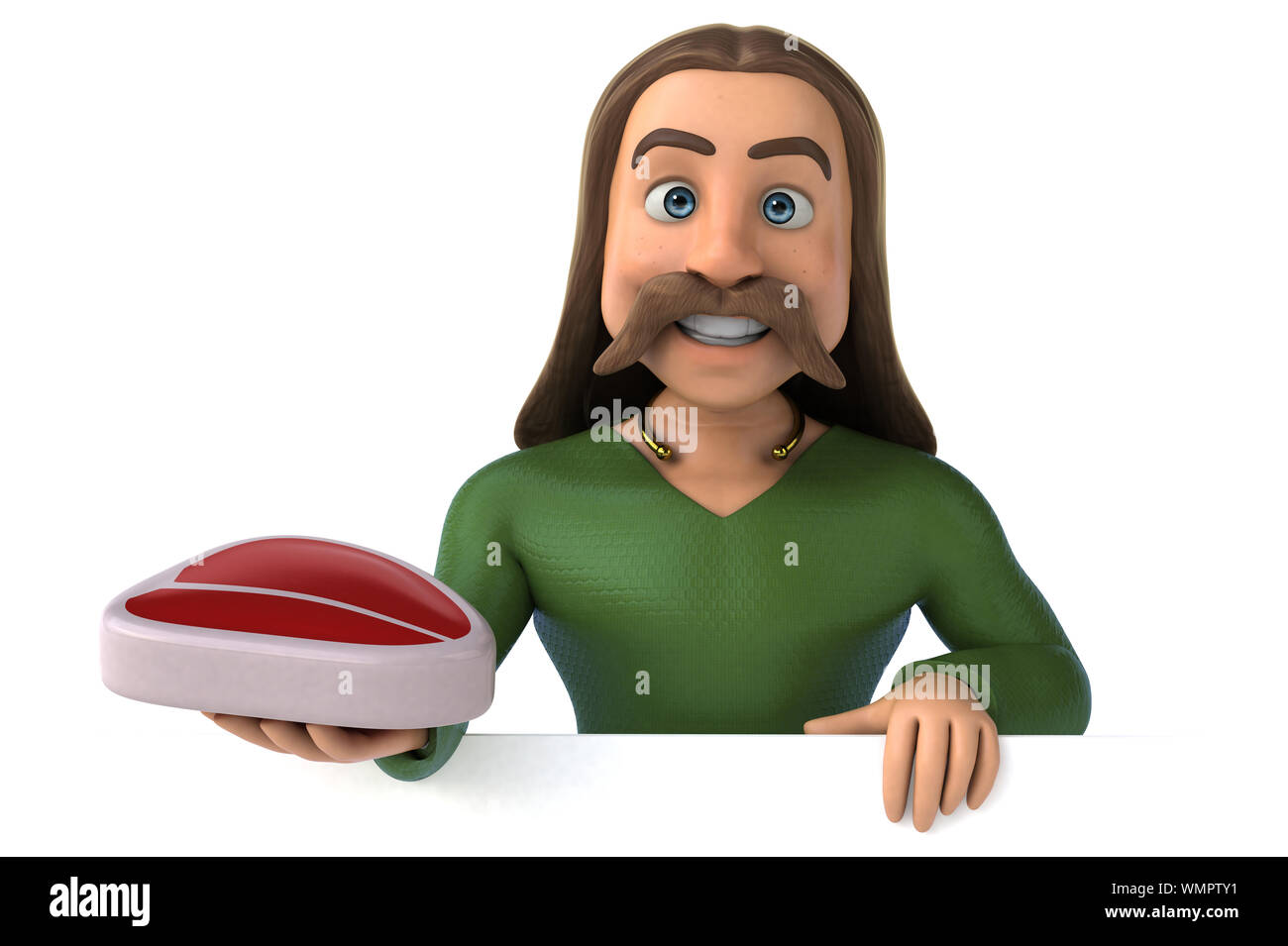 Fun Gaul - 3D Illustration Stock Photo - Alamy