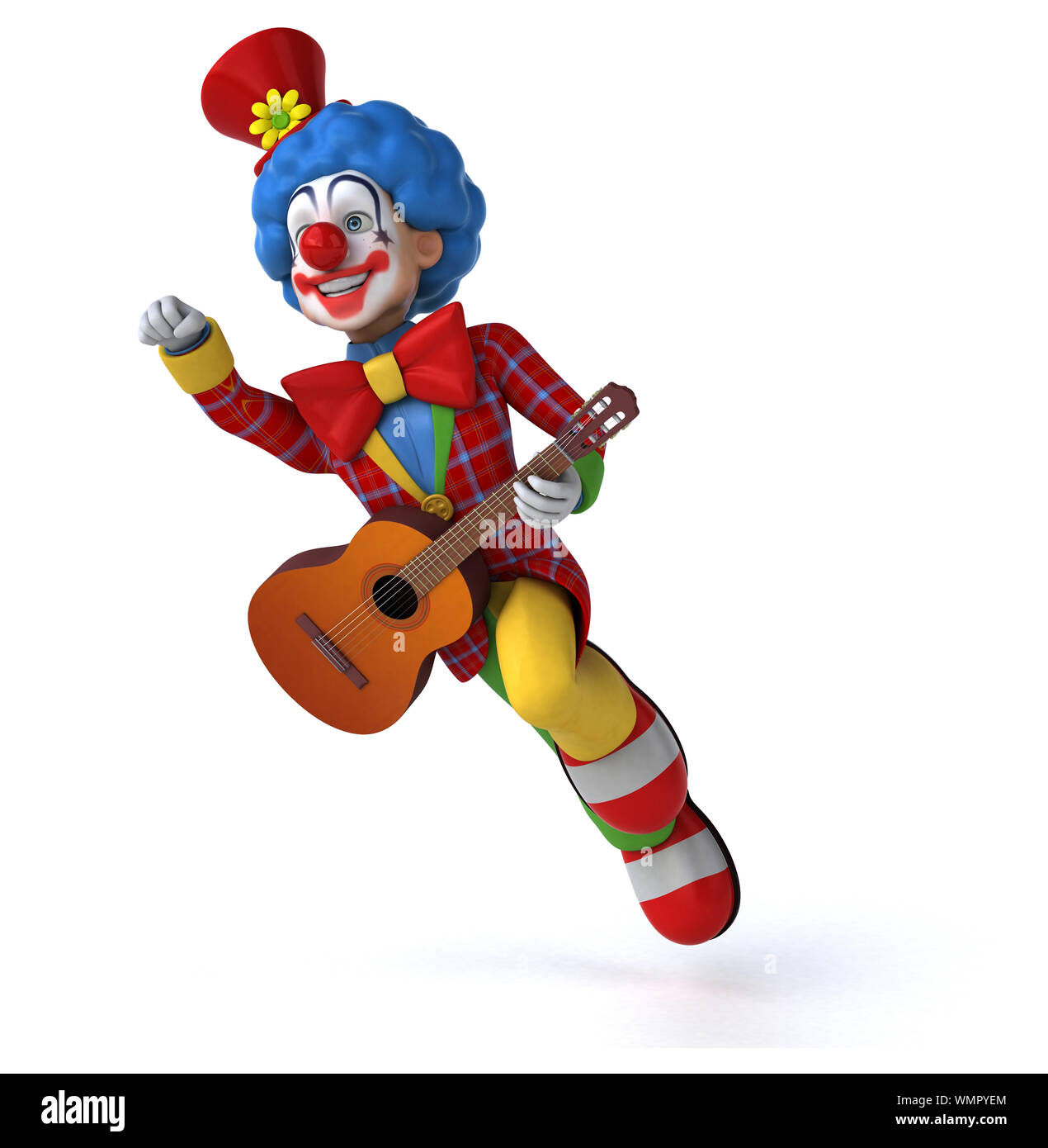 Fun clown - 3D Illustration Stock Photo - Alamy